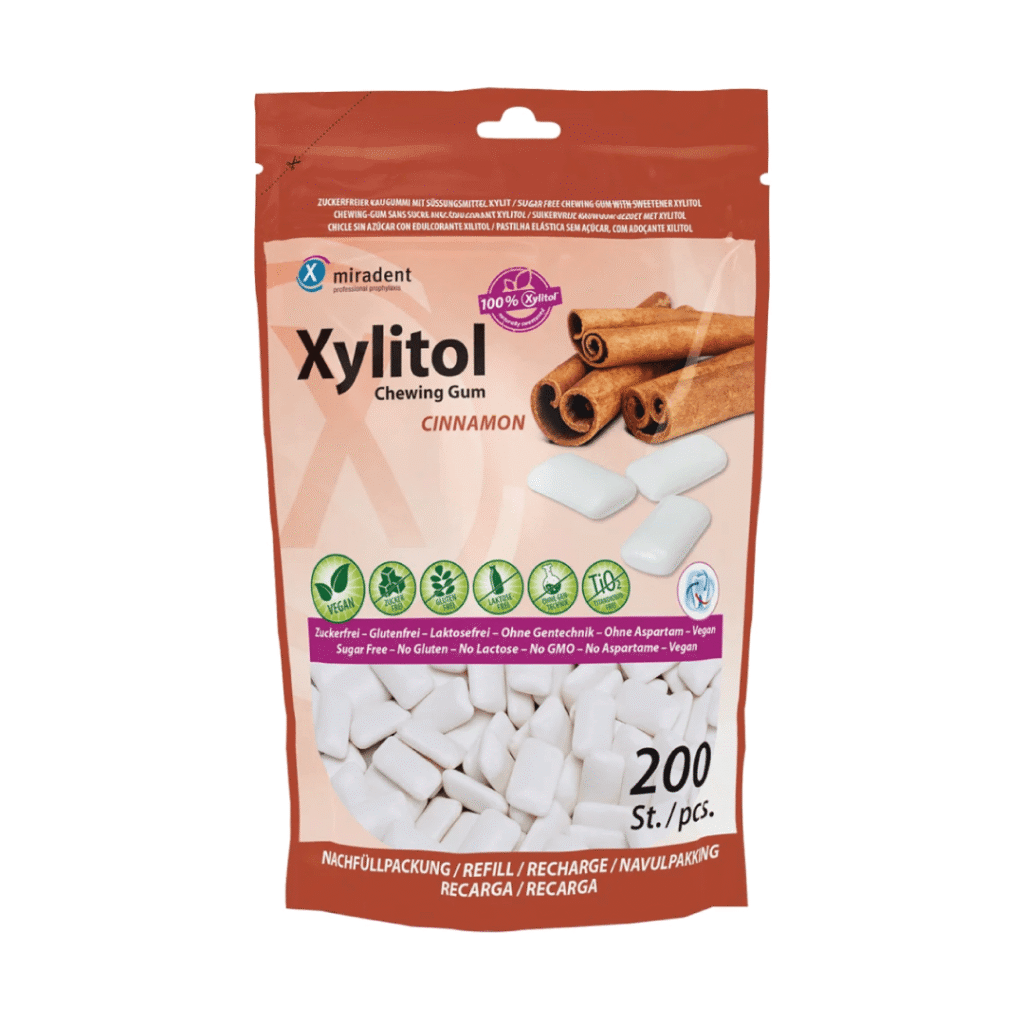 XYLITOL kramtomoji guma, papildymas (200 vnt.) - Švarūs Dantys Negenda